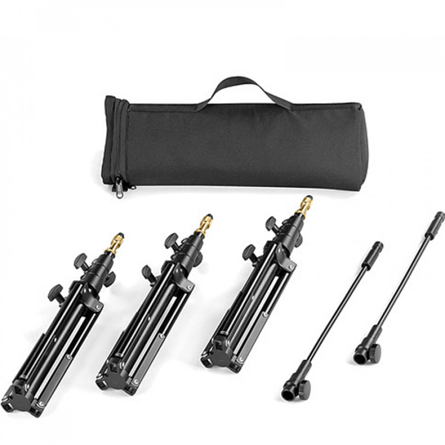 DedoLight Standard Kit Led Entrevistas 3 Luces Bi Color DLED3 TURBO