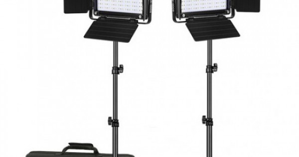GVM 800D-RGB-2L Kit de 2 LED Soft Light Compacta Bi-Color & RGB