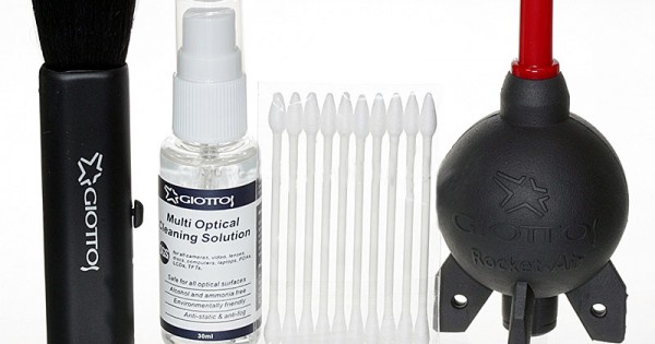 Giottos Kit de limpieza de lentes Rocket Air, Brocha, Líquido e isopos ...